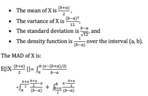 MAD versus Standard Deviation for a Uniform Distribution